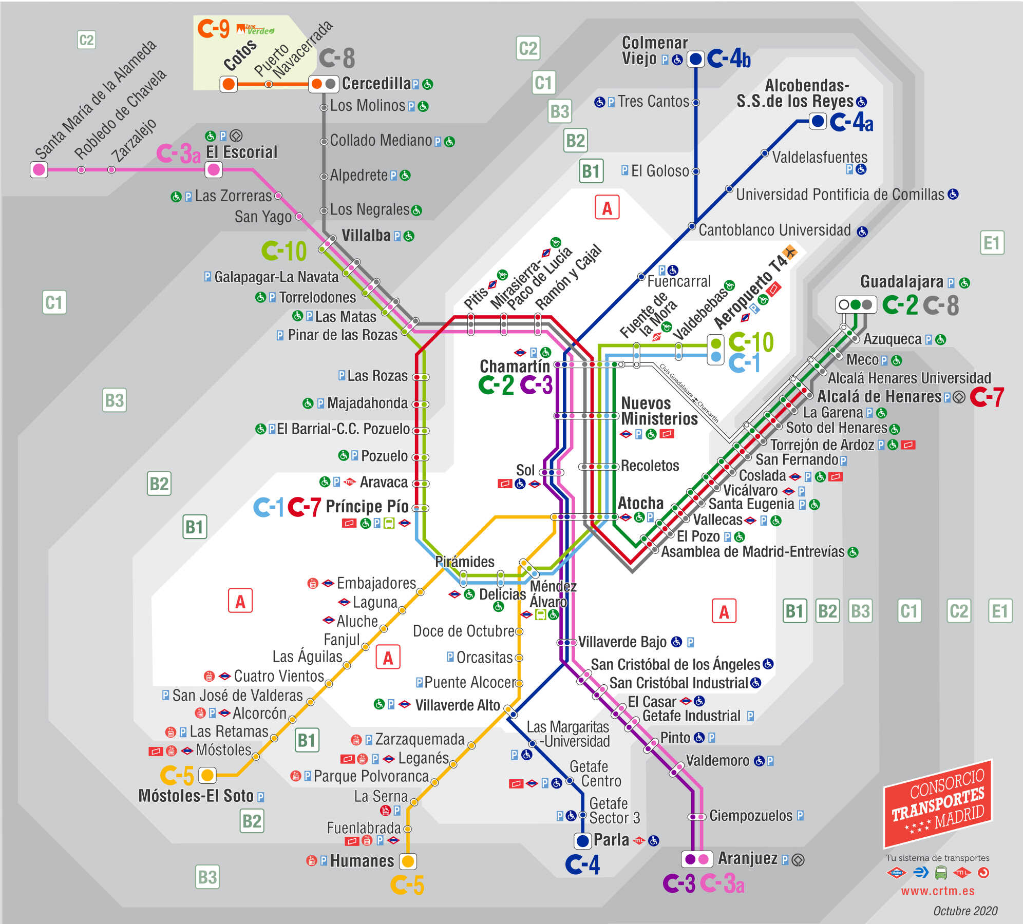 Trenes de cercanías - Conoce los medios de transporte de Madrid ...